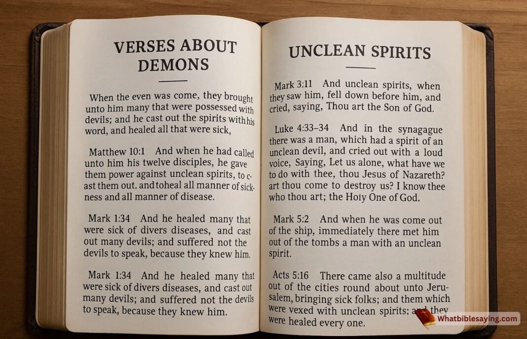 Where In The Bible Does It Talk About Demons Clearly
